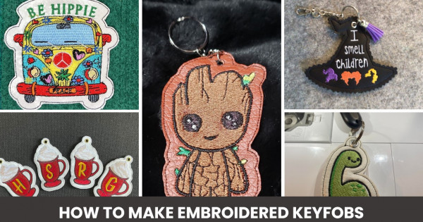 How to Make Embroidered Key fobs