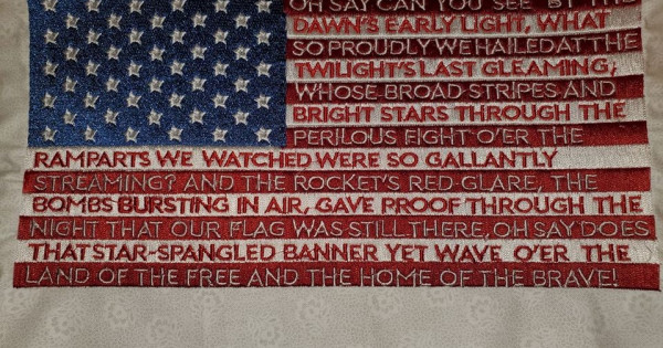 USA Flag with National Anthem