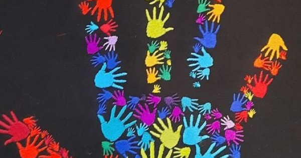 Rainbow Hand Print