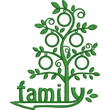 Happy Family Embroidery Design