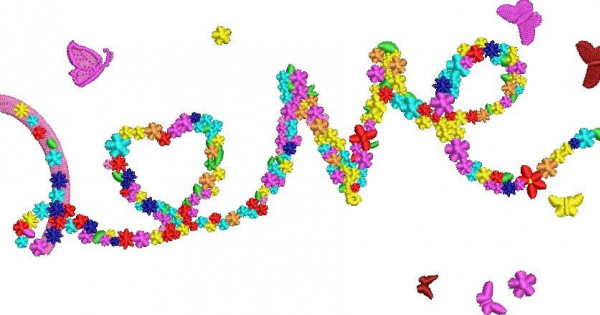 Floral Love - Machine Embroidery Design