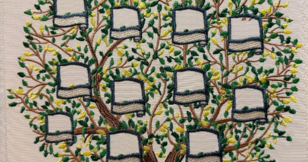 Family Tree Embroidery