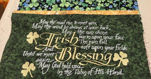 Beautiful Irish Blessing Embroidery Design