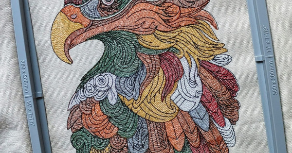 Colorful Eagle Embroidery Design