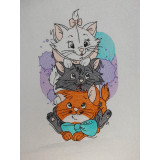 Three Kitty Cats Embroidery Design