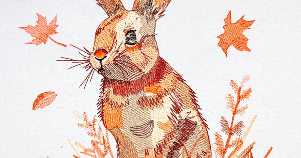 Bunny Rabbit Art Embroidery Design