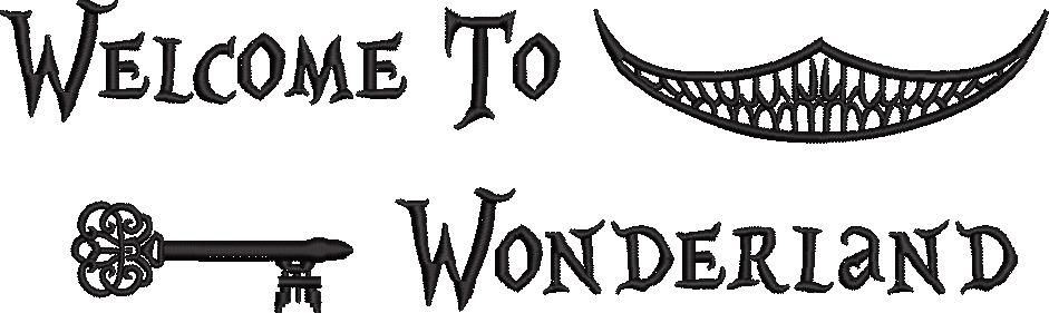 Welcome To Wonderland Sign