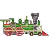 Old Train Embroidery Design