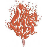 Red Fire Word Art