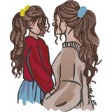 Cute Mother And Daughter