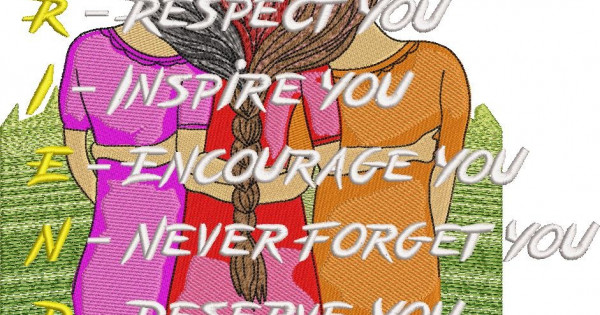 Friends Embroidery Pattern