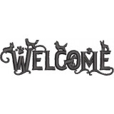 Dogs Welcome Sign Embroidery Design