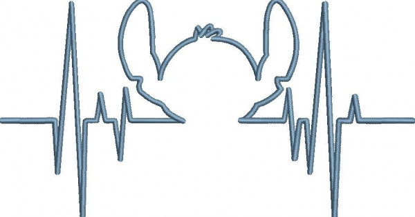 Heart Beat Art Embroidery Design