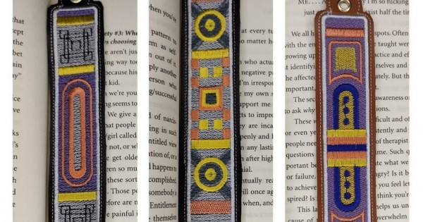 Geometric Patterned Bookmarks Pack Embroidery Design