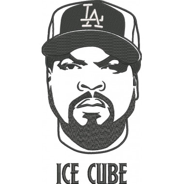 Ice Cube Rapper Embroidery Design