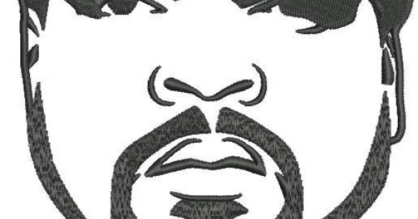 Ice Cube Rapper Embroidery Design