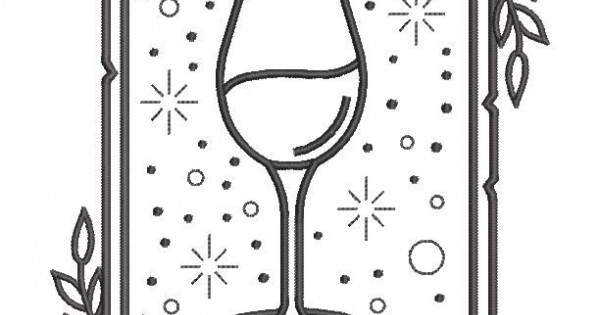 The Wine Embroidery Design