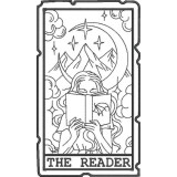 The Reader Tarot Card Embroidery Design