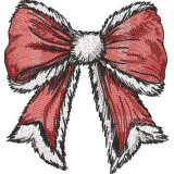 Santa Bow Embroidery Design