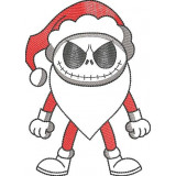 Christmas Jack Split Bow Embroidery Design