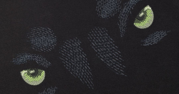 Panther Eyes Embroidery Design