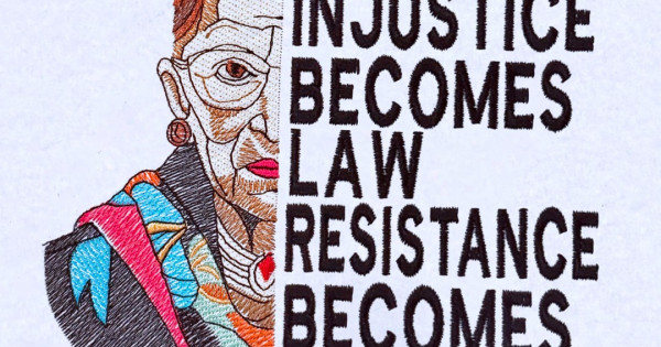 Social Injustice Quote Embroidery Design