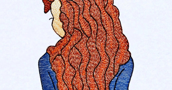 Brave Princess Back Embroidery Design - Instant Download