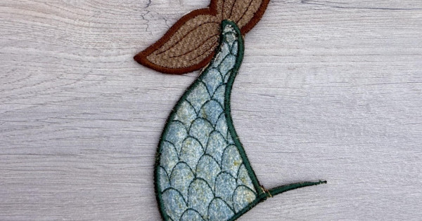 Mermaid Tail Applique FSA Embroidery Design - Instant Download