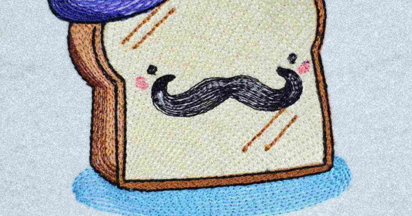 French Toast Funny Pun Embroidery Design - Instant Download