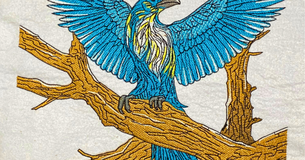 Majestic Eagle With Open Wings Embroidery Design - Instant Download