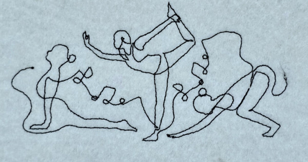 Fitness Workout Quilting Pattern Embroidery Design - Instant Download