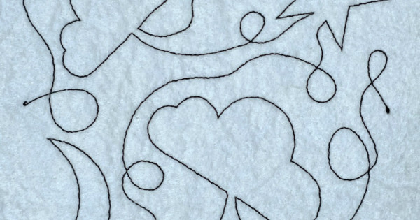 Night Sky Quilting Pattern Embroidery Design - Instant Download