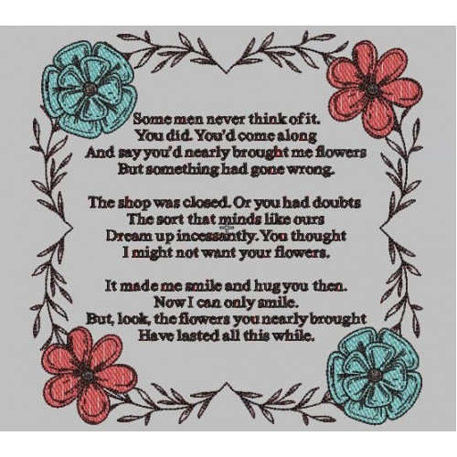 Poems Machine Embroidery Patterns