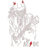 ACDC Embroidery Design