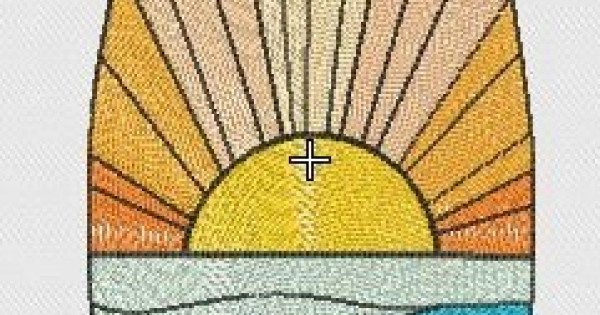 Summer in Surfboard Embroidery Design