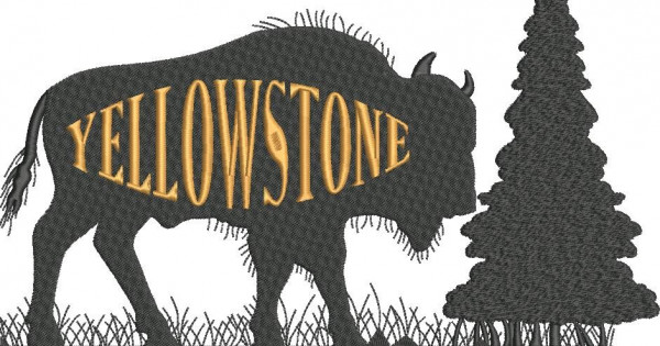 Yellowstone National Park Embroidery Design
