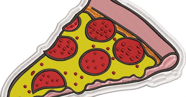 Pizza Embroidery Design