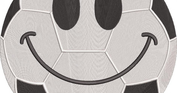 Smiley Football Embroidery Pattern