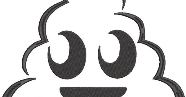 Funny Poop Emoji Embroidery Design