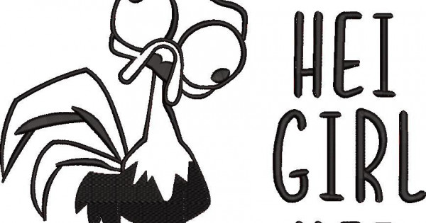 Hei Girl Hei Embroidery Design