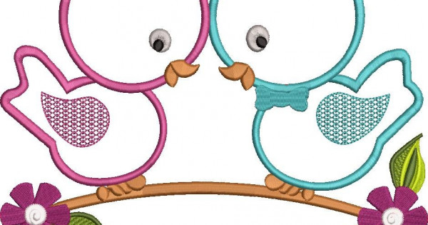 Cute Birds Embroidery Design