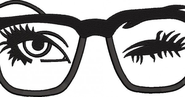 Winked Eyes Embroidery Design
