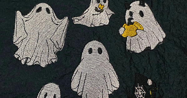 Halloween Ghosts Fall Activities Embroidery Design