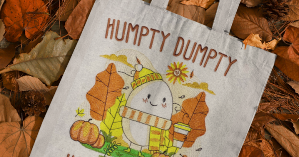 Humpty Dumpty Had A Great Fall Embroidery Design