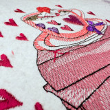 Valentine Hearts And Books Embroidery Design