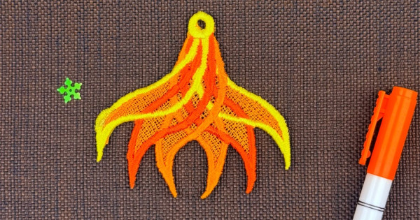 Phoenix Feather FSL Embroidery Design