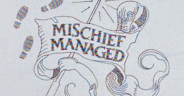 Mischief Managed Embroidery Design