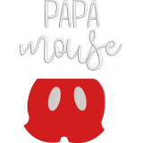 Papa Mouse Embroidery Design