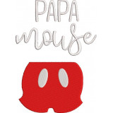 Papa Mouse Embroidery Design