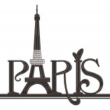 Paris Word Art Embroidery Design